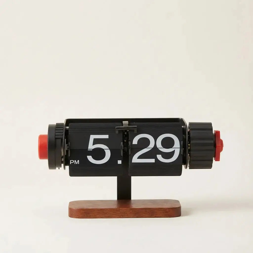 Industrial Flip Alarm Clock – Mechanical Design | Time Will Flip